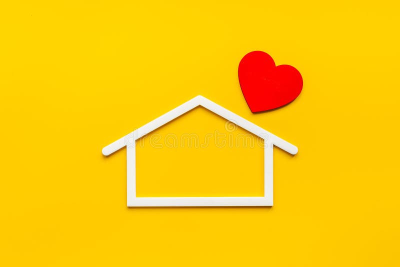 House Shape with Heart. Love Family Concept Stock Image - Image of ...