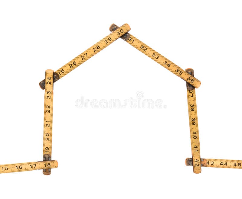 House Shape Ruler Piggy Bank Stock Photo - Image of close, remodel ...