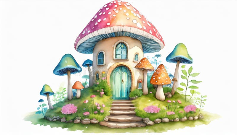 House in the Shape of a Toadstool in a Fairy-tale Beautiful Forest ...