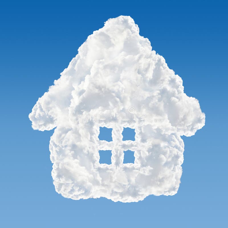 House Shaped House Data Base Concept Stock Illustration - Illustration ...