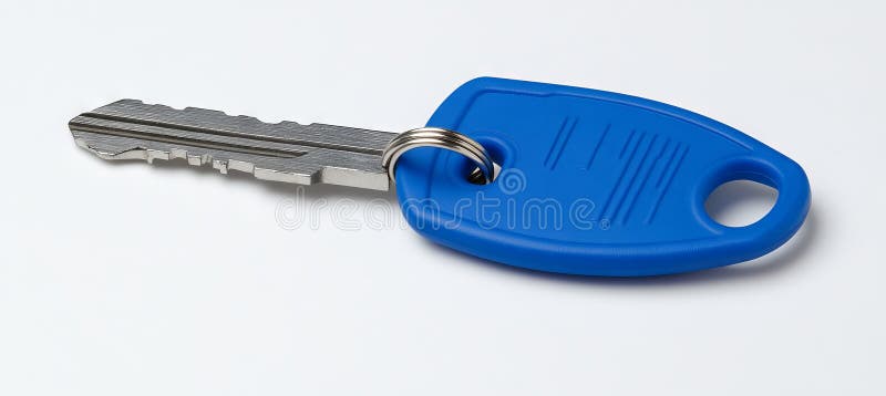 A House-shaped Keychain in Blue, with Keys Symbolizing the Safety and ...