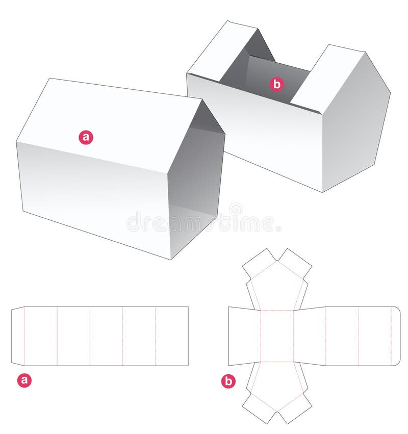 Car Shaped Packaging Box with Cover Die Cut Template Stock Vector ...