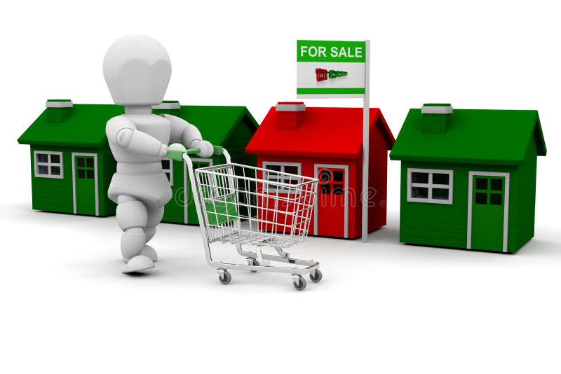 House shopping stock illustration. Illustration of estate - 6999581