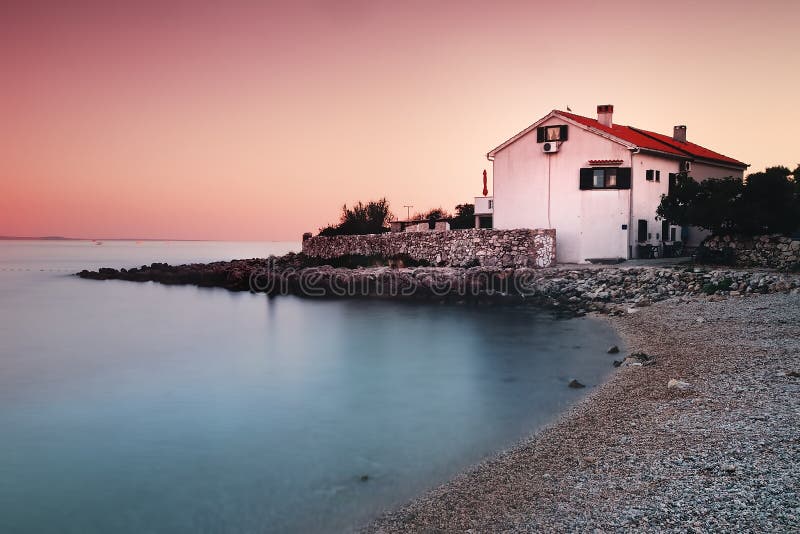 House on the shore stock image. Image of paradise, horizon - 52151425