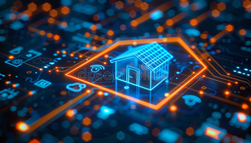 A House is Shown in a Computer Generated Image with a Glowing Orange by ...