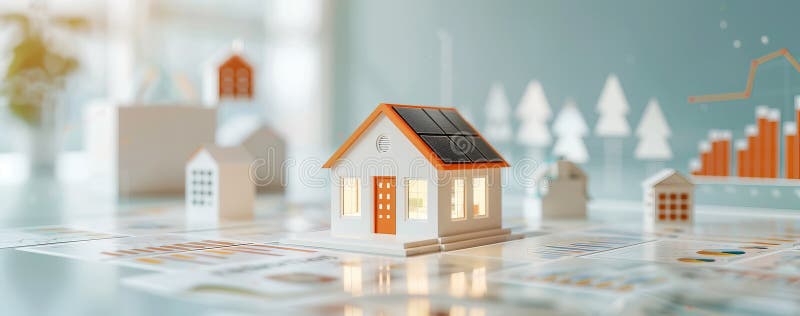 A House is Shown on a Computer Screen with a Lot of Numbers by AI ...