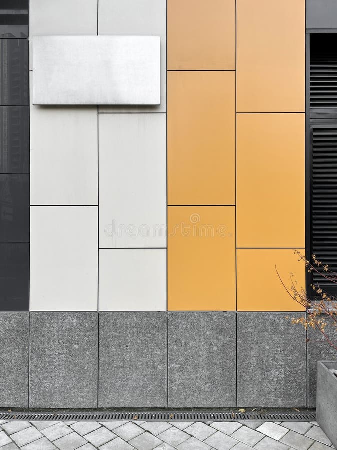 House Sign, Sign or Sign on the Facade of a Residential Building Stock ...