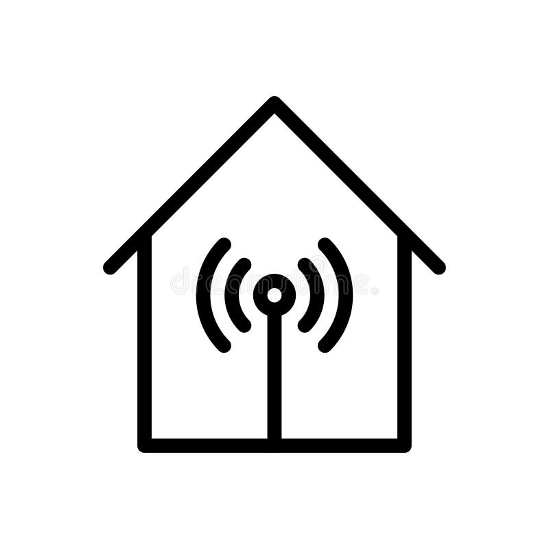 House Signal Building Shape Icon Symbol Stock Vector - Illustration of ...