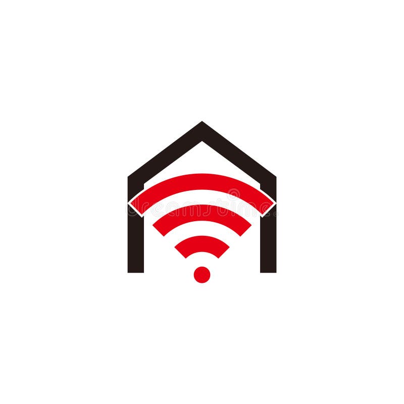 House Signal Wifi Slice Design Logo Vector Stock Vector - Illustration ...