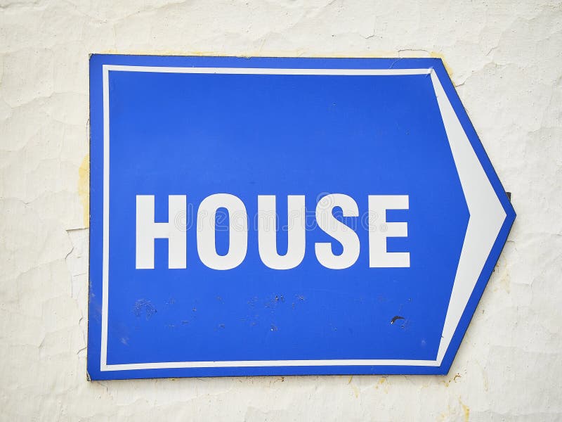 House Signboard on a White Wall. Stock Image - Image of exterior ...