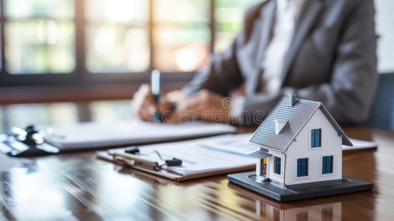 The House and Signing Contract.. AI Generated Stock Photo - Image of ...