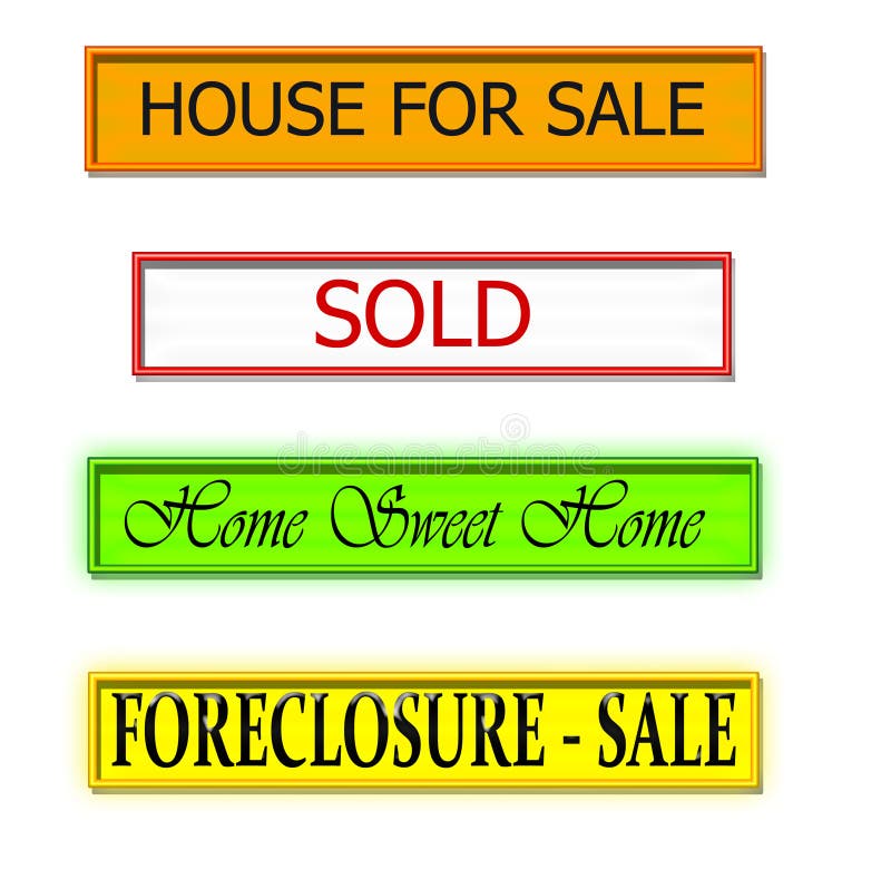 House Signs stock illustration. Illustration of front - 32708754