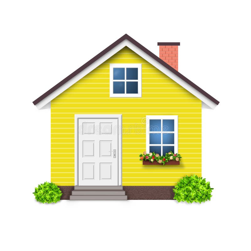 House Simple Icon,Home Yellow Isolated Stock Illustration ...