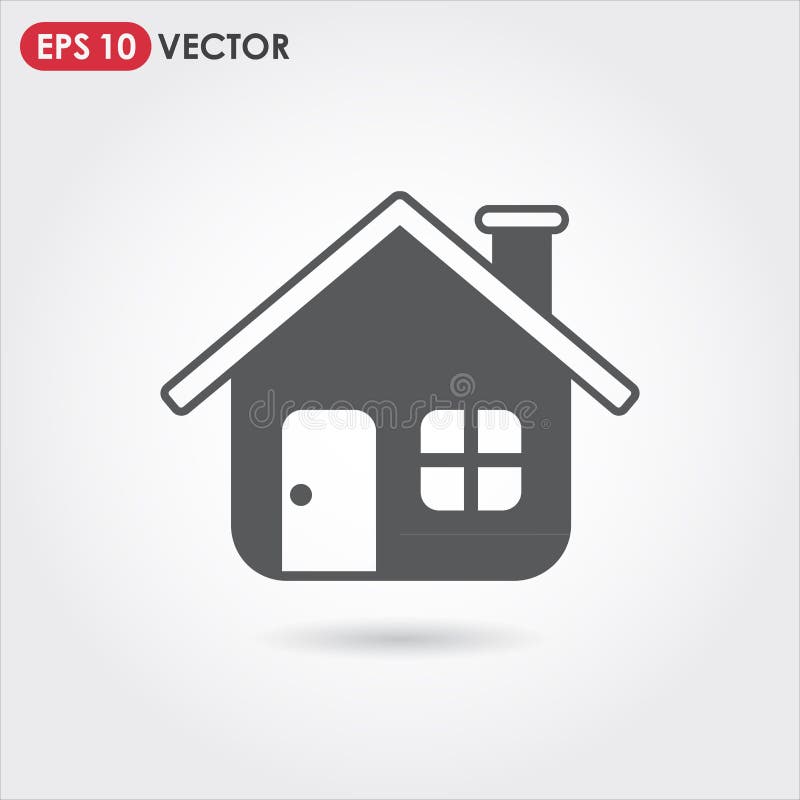 House, Single Icon in Monochrome Style.House, Vector Symbol Stock ...