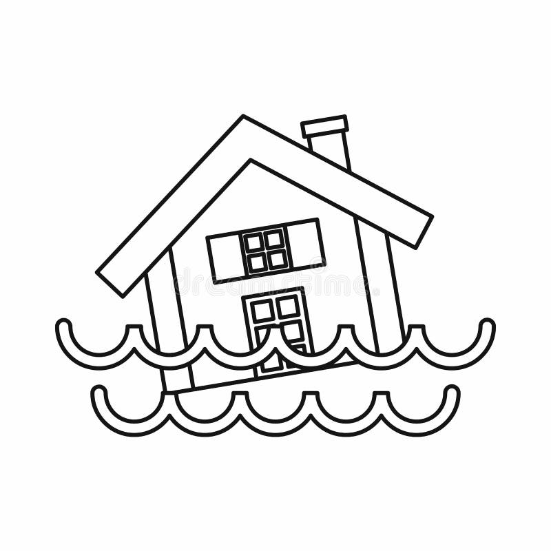 House sinking in water stock illustration. Illustration of debt - 28737173