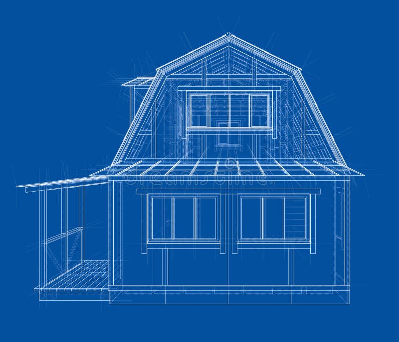 House Sketch. Vector Rendering of 3d Stock Vector - Illustration of ... House Sketch. Vector Rendering of 3d Stock Vector - Illustration of ...