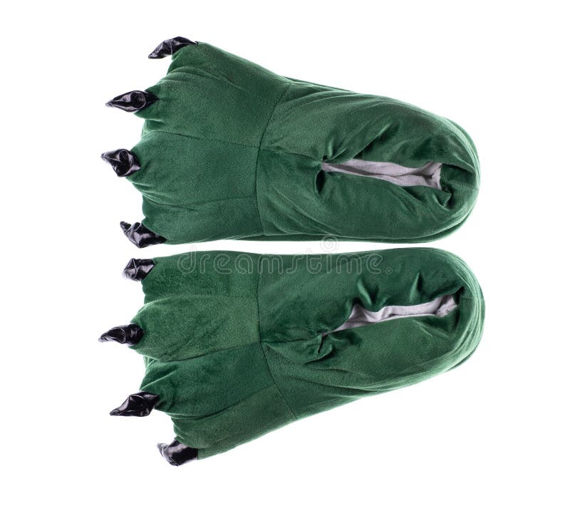 House Slippers with Claws on Floor Stock Image - Image of home, cute ...