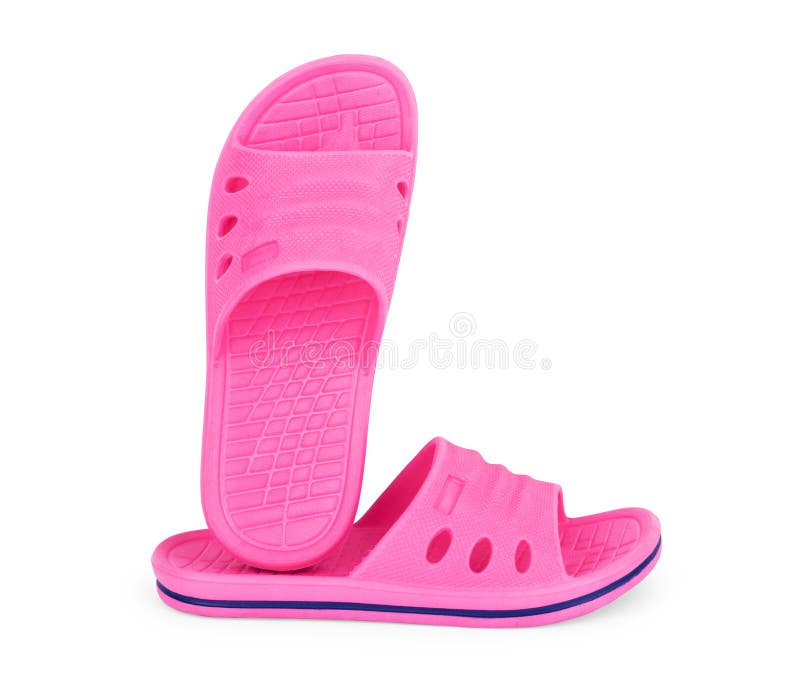 House Slippers Isolated on White Background Stock Photo - Image of ...