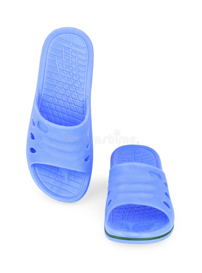 House Slippers Isolated on White Background Stock Image - Image of ...