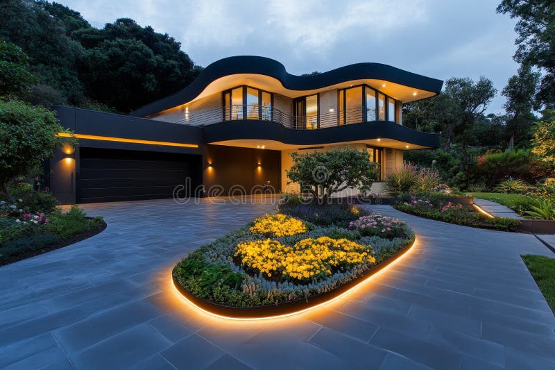 House, Smart Home, Integrated Technology Allows for Remote Control of ...