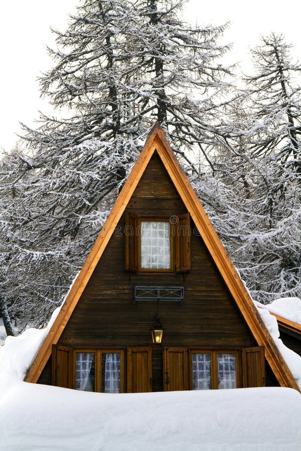 House with the snow stock image. Image of stable, frost - 12389797