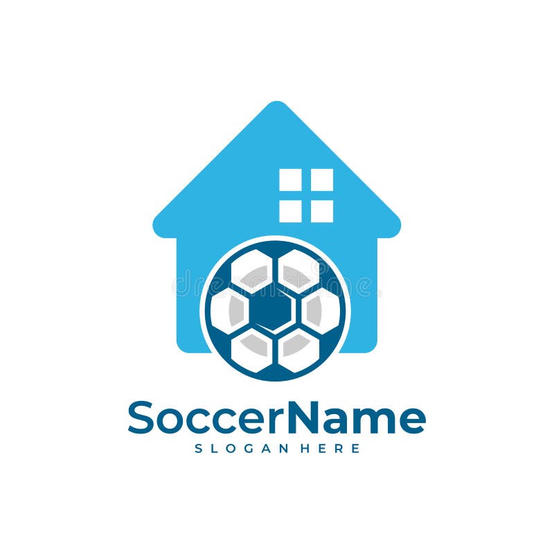 House Soccer Logo Template, Football Logo Design Vector Stock ...