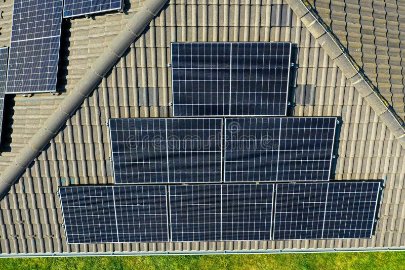 House with Solar Panel on the Roof. Stock Photo - Image of business ...