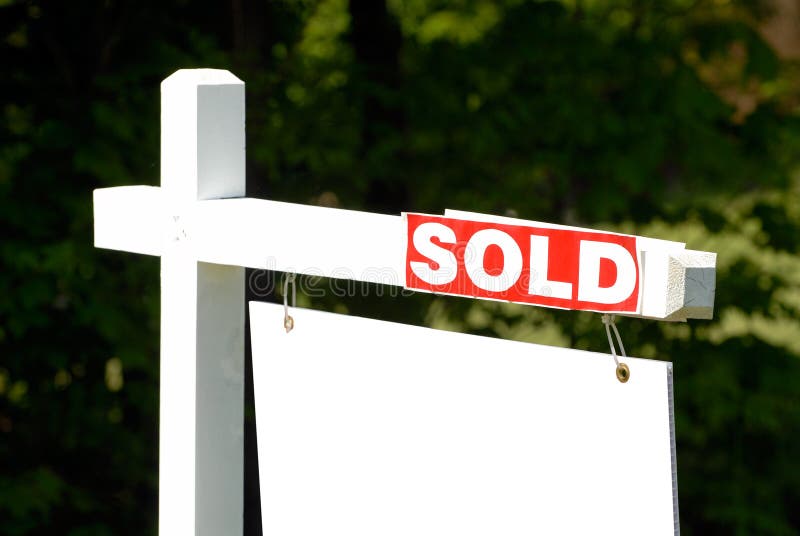 House sold sign stock image. Image of sign, house, real - 4047281