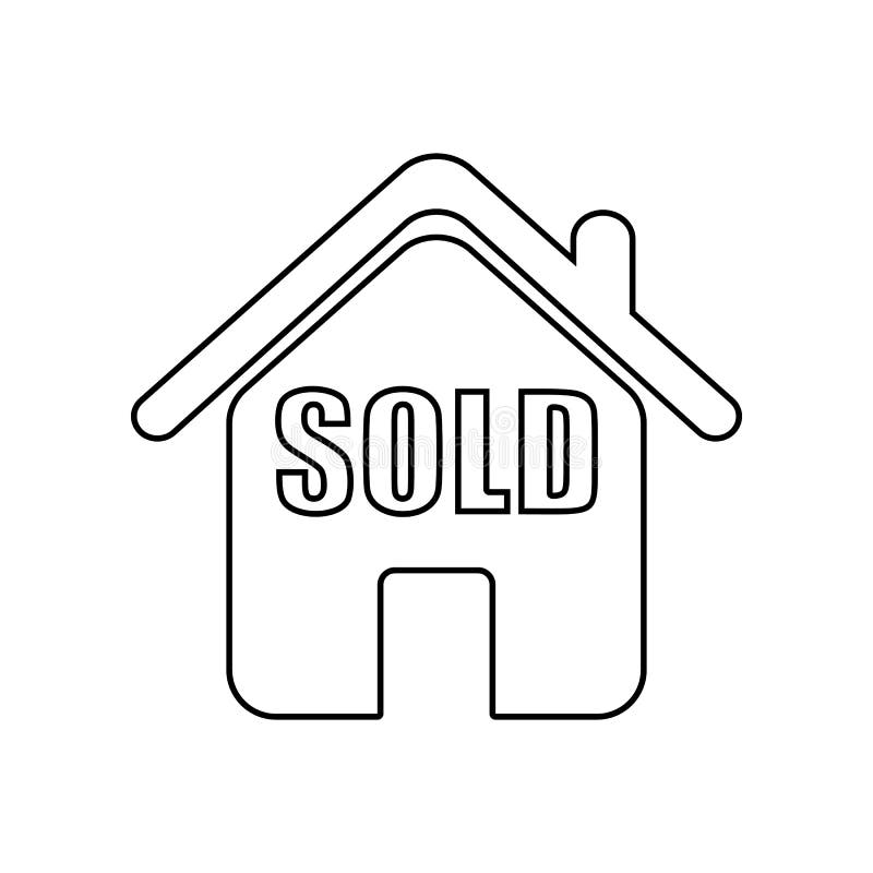 The House is Sold Icon. Element of Zoo for Mobile Concept and Web Apps ...