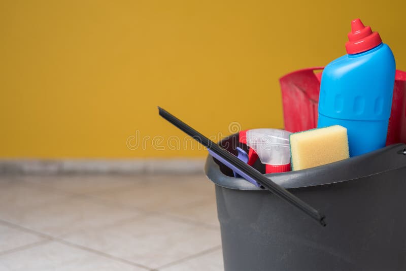 Cleaning items in bucket stock photo. Image of fluid - 25828534