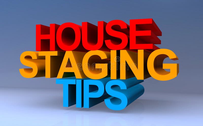 House staging tips on blue stock illustration. Illustration of ...