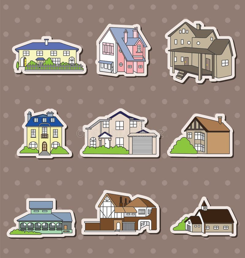 House stickers stock vector. Illustration of apartment - 24599564