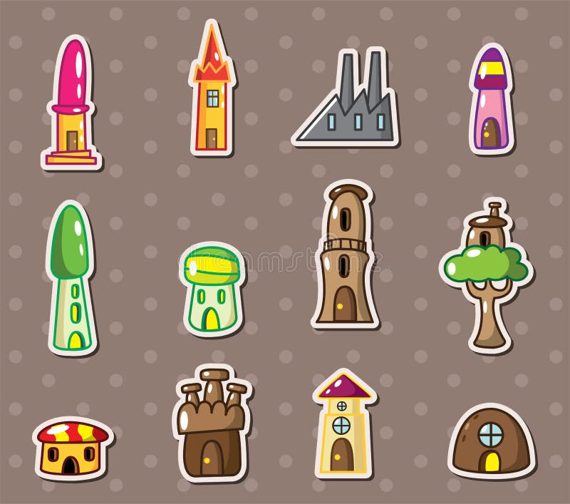 House stickers stock vector. Illustration of icon, adorable - 26922216