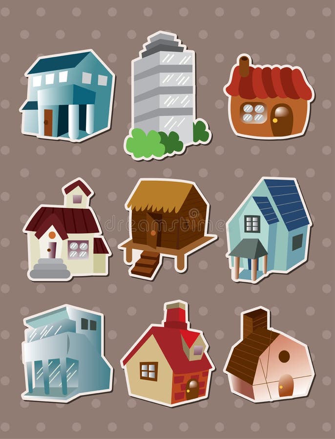 House stickers stock vector. Illustration of architecture - 27210409