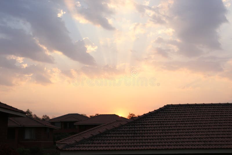 House in sun rays stock image. Image of rural, colonial - 92010693
