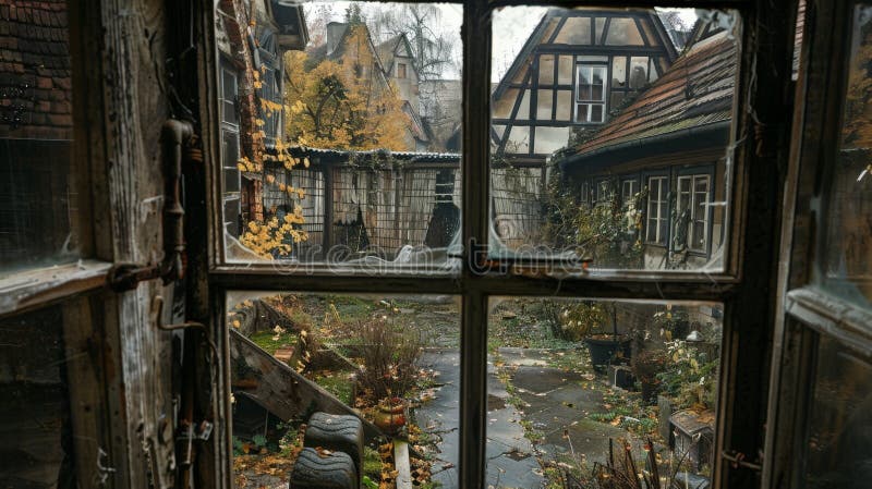 House Surrounded by Cluttered Yard Stock Image - Image of disorganized ...