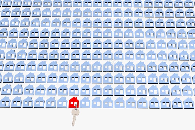 House symbol set and key stock illustration. Illustration of ...