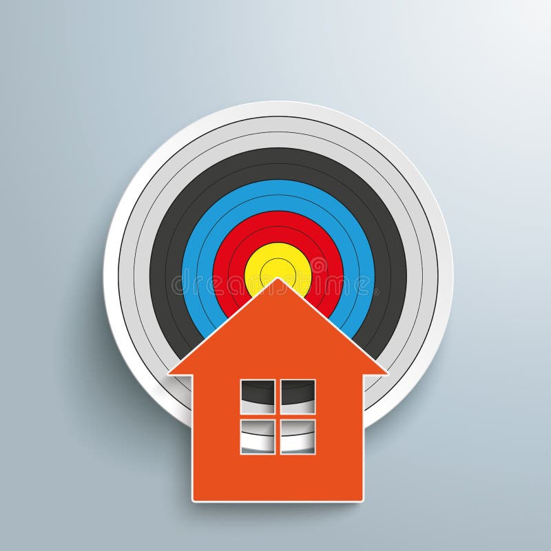Red Target House stock illustration. Illustration of concept - 53574197