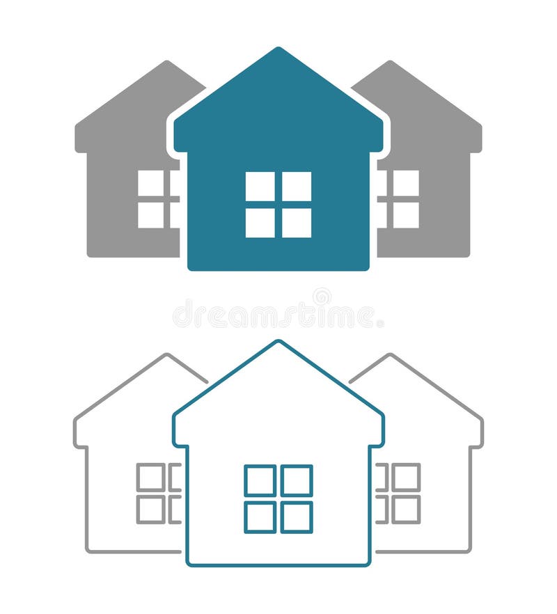 House team icon stock vector. Illustration of emblem - 200684471