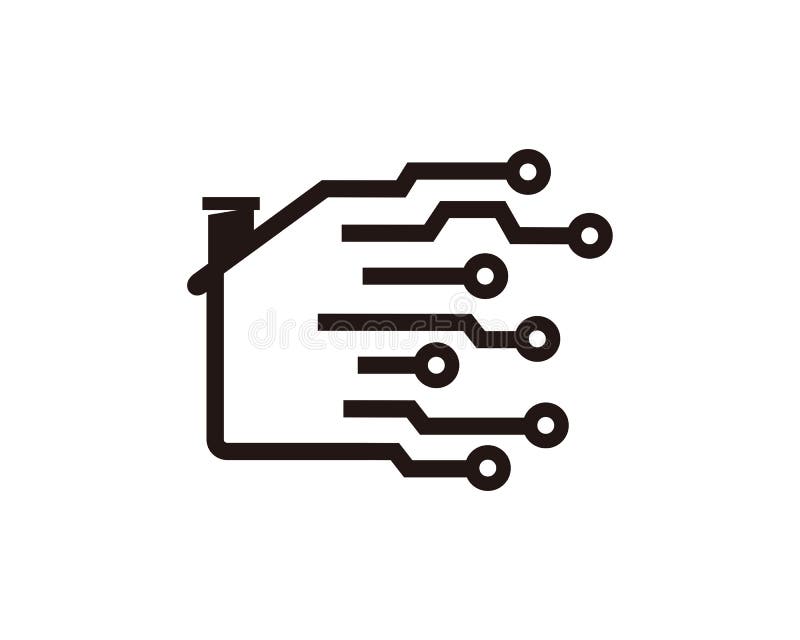 House Tech Logo Template Design Vector, Emblem, Design Concept ...