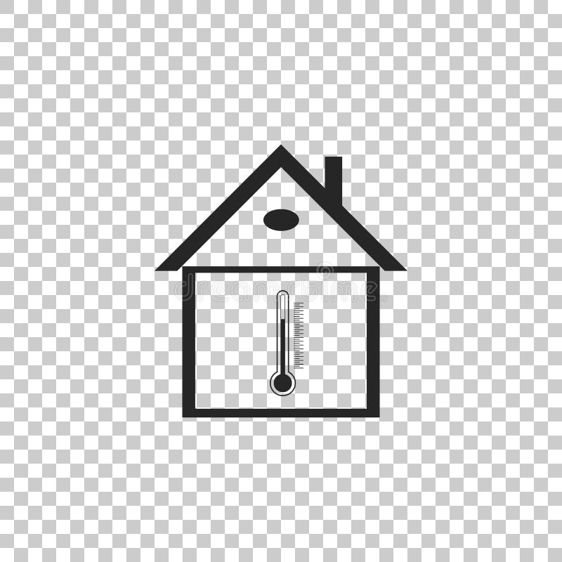 House Temperature Icon Isolated on Transparent Background. Thermometer ...