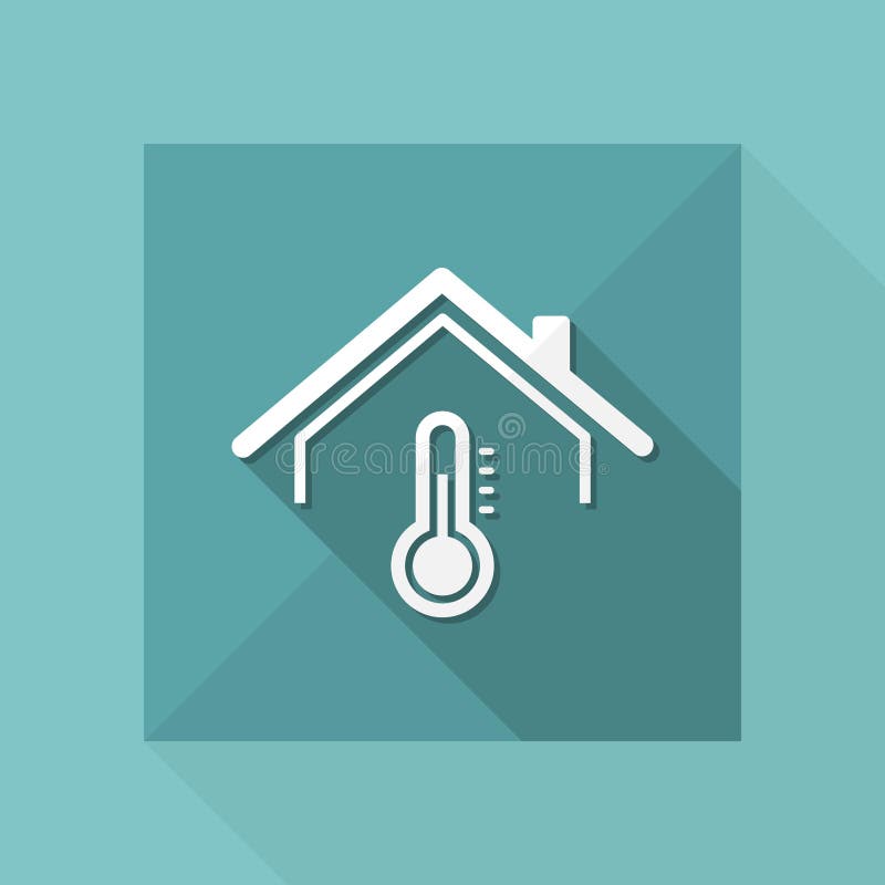 House Temperature - Vector Web Icon Stock Vector - Illustration of ...