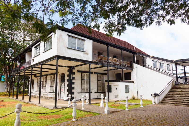 House and Terrace in the Colonial Style Stock Photo - Image of ...