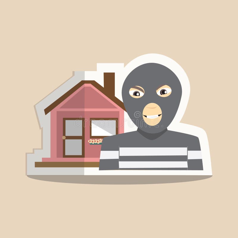 House thief stock vector. Illustration of house, angry - 26450917