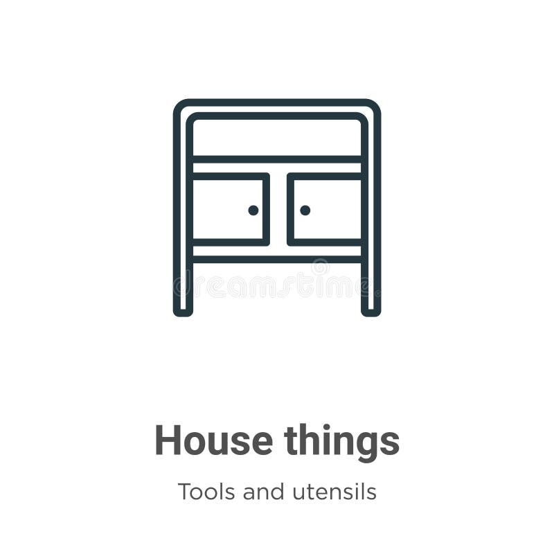 House Things Vector Icon on White Background. Flat Vector House Things ...