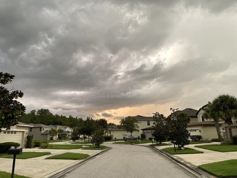 House and thunder storm editorial photography. Image of storm - 256063822