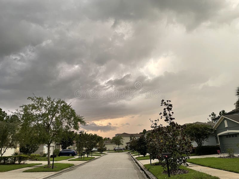 House and thunder storm editorial stock image. Image of rain - 256063824