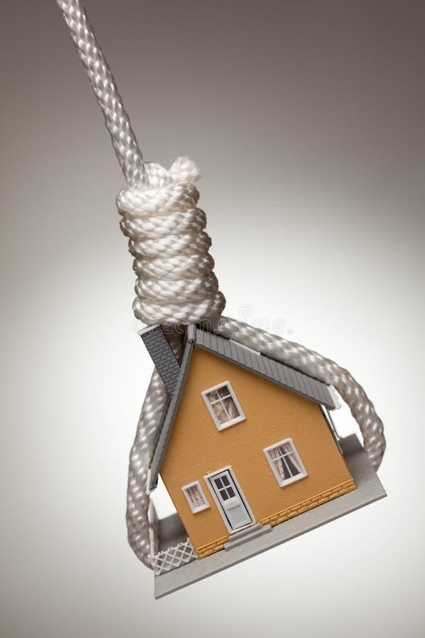 House Tied Up and Hanging in Noose Stock Image - Image of housing ...