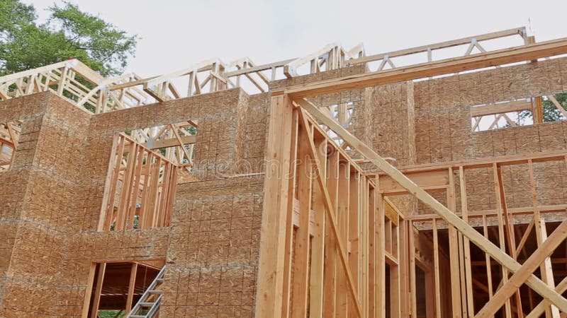 House Timber Frame for a Progressing House a New Development Timber ...