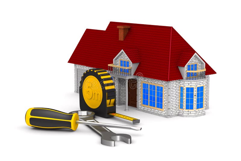 House with tools icon stock vector. Illustration of equipment - 38500743